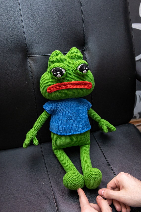 Pepe the Frog Meme Toy Crochet Frog MADE TO ORDER | Etsy