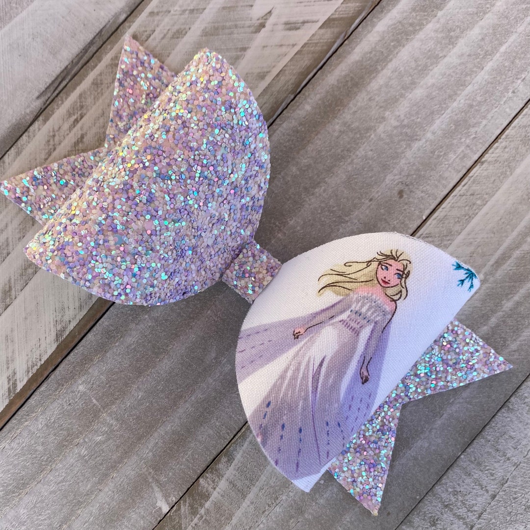 Frozen Hair Bow, Frozen Hair Clip, Headband or Hair Tie, Anna and Elsa ...