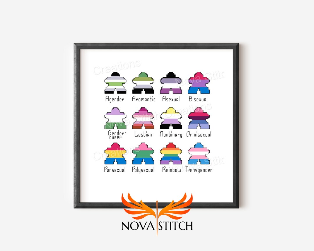 Board Game Meeple Pride - LGBTQ+ Cross Stitch Pattern - Etsy