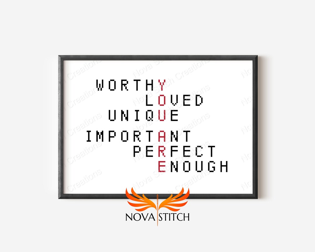 You Are - Affirmation Poem - Worthy Loved Important Unique Perfect ...