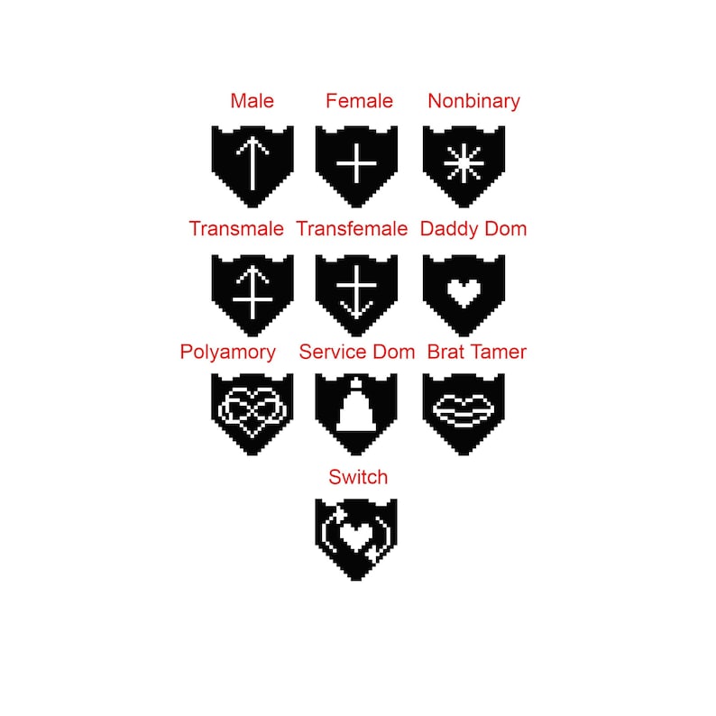 BDSM Dominant Symbols - Daddy Dom, Brat Tamer, Polyamory, Switch ...