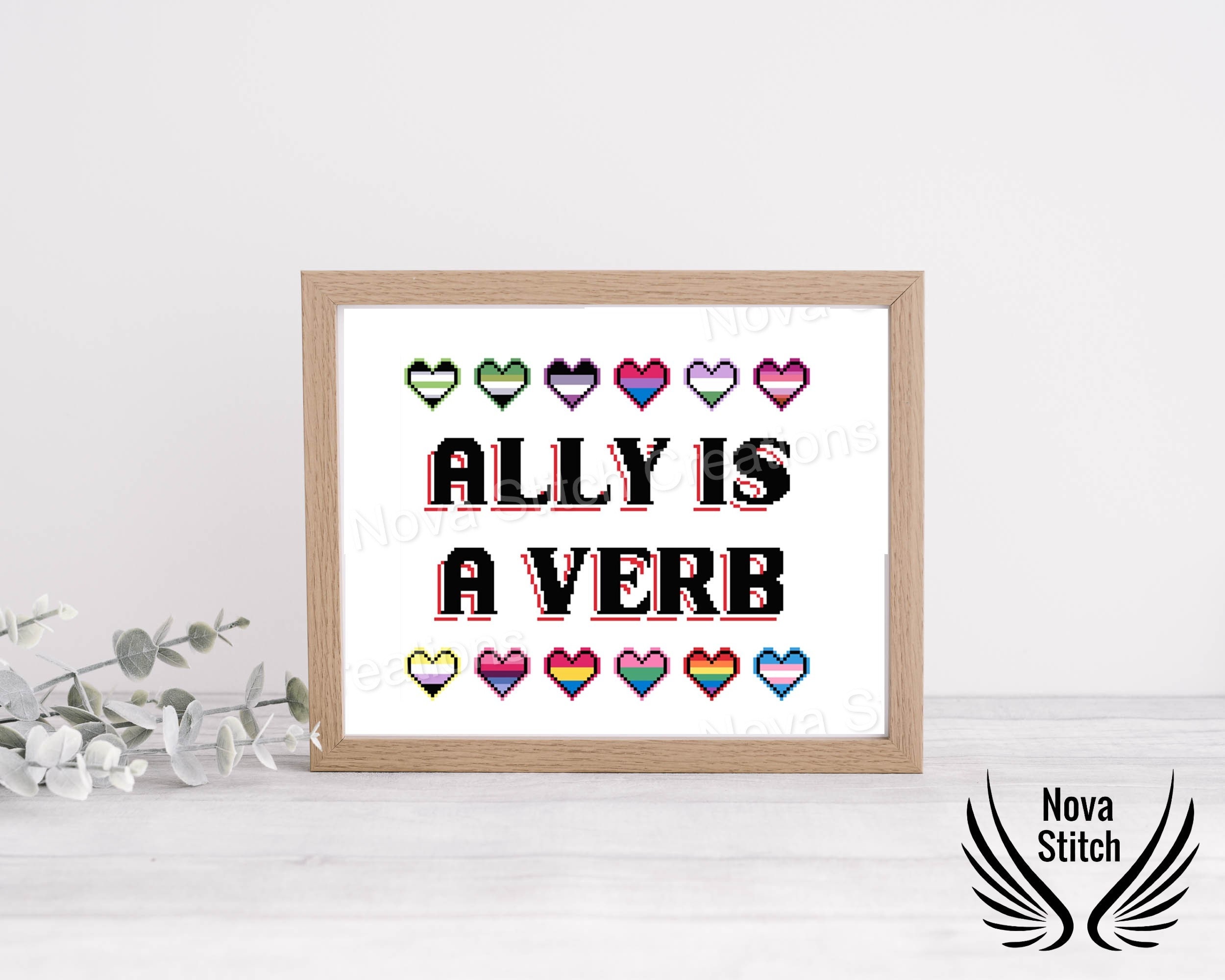 Ally is a verb Pride Hearts Be Kind Rainbow Heart | Etsy