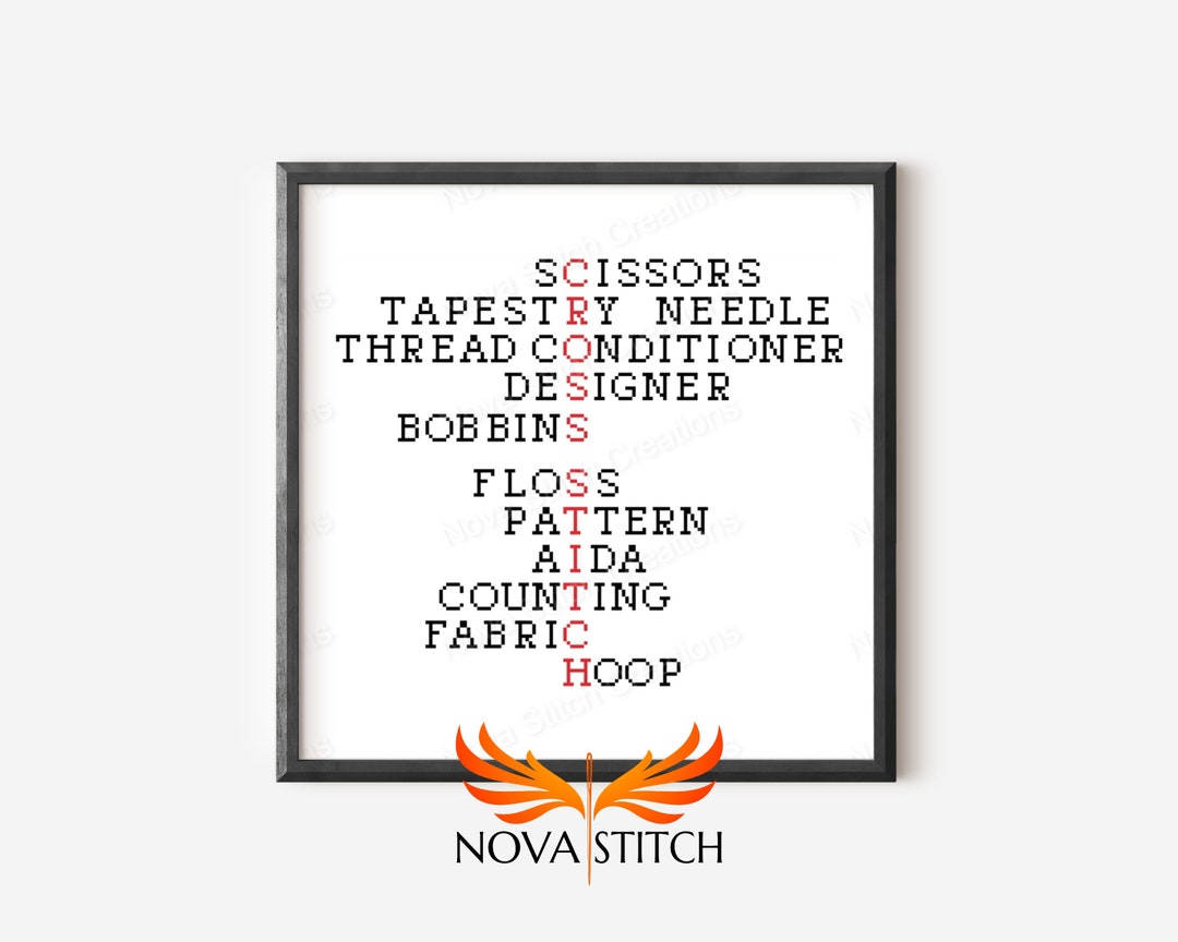 Kreuzstich Gedicht - Modern - Mesostic Humor - Subversive Stickvorlage ...