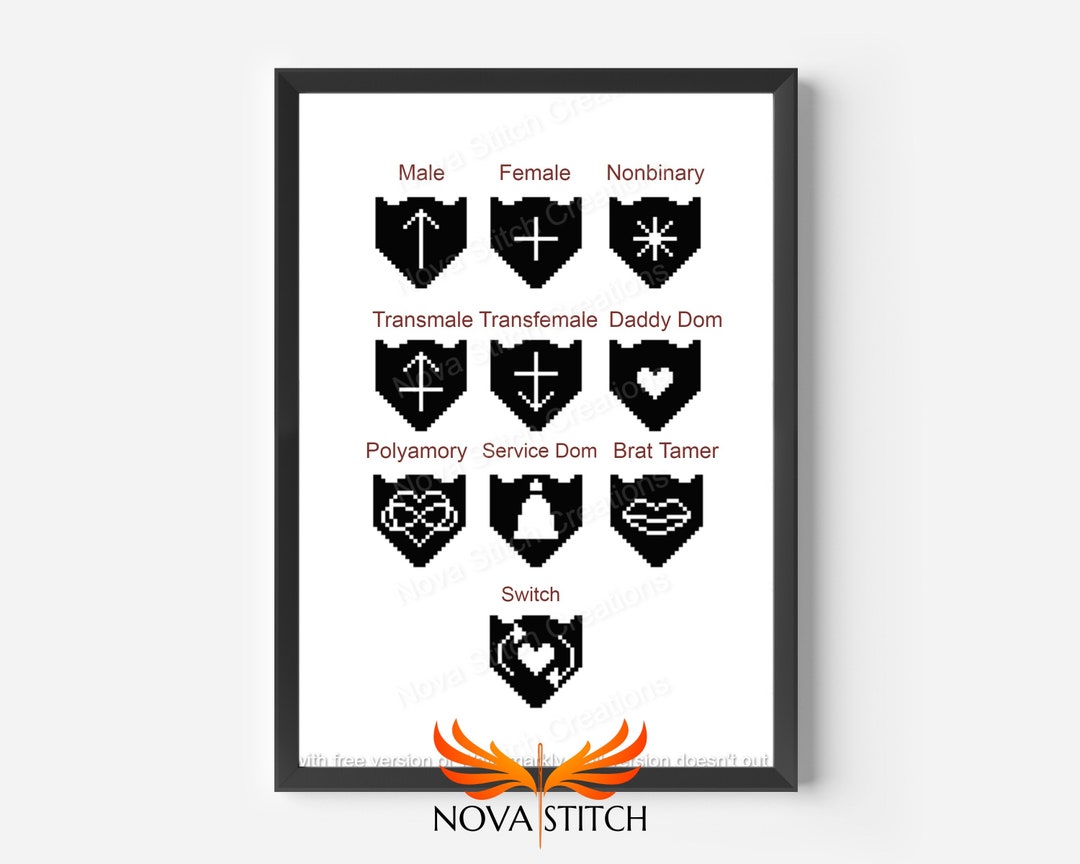 BDSM Dominant Symbols Daddy Dom, Brat Tamer, Polyamory, Switch ...