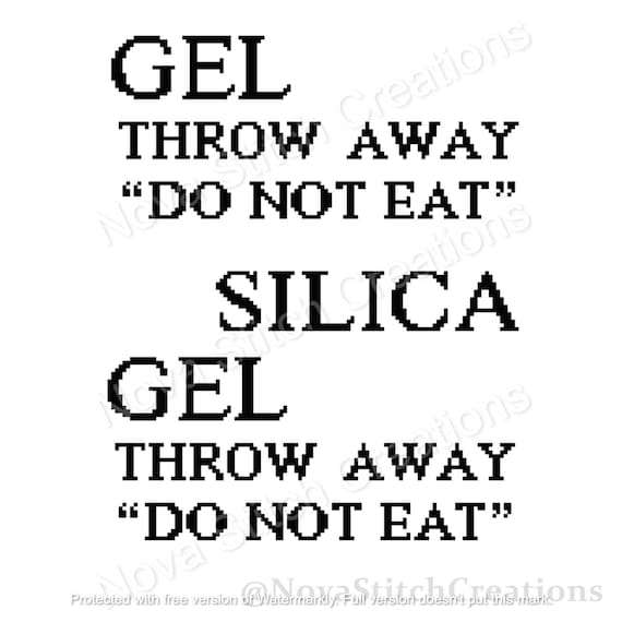 Silica Gel Throw away Do Not Eat Gel Packet Subversive | Etsy