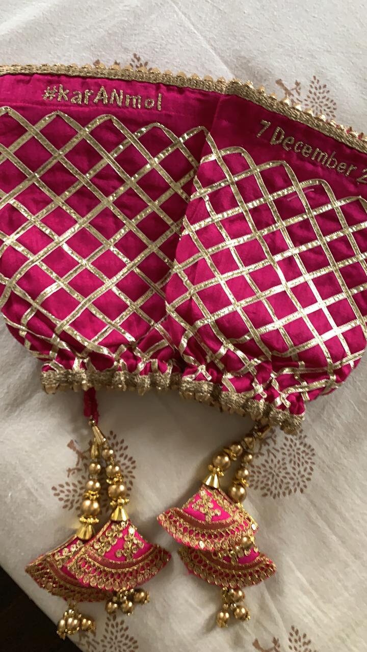 Personalized Chooda Covers, Embroidered Bridal Choora / Chooda Punjabi ...