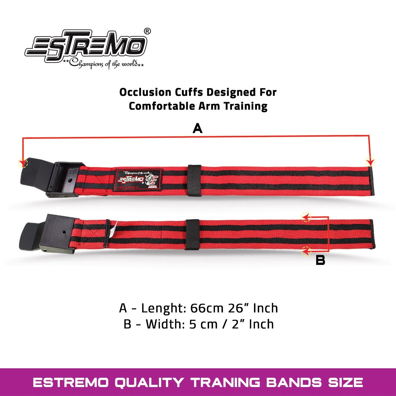 Occlusion Training Bands 2 Pack Blood Flow Restriction Bands - Cotton ...