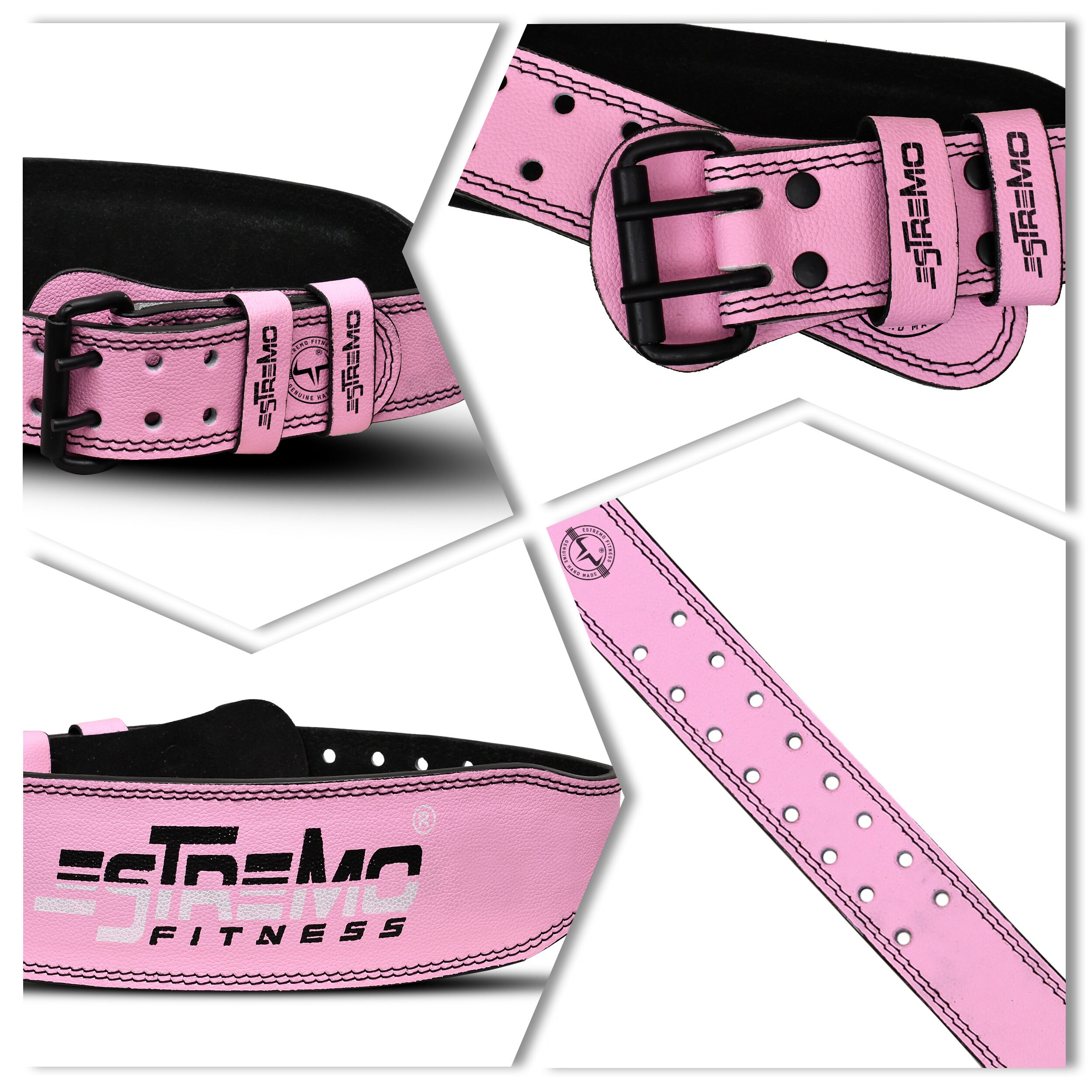 Power Weight Lifting Belts - Genuine Leather Back Support , 4”wide ...