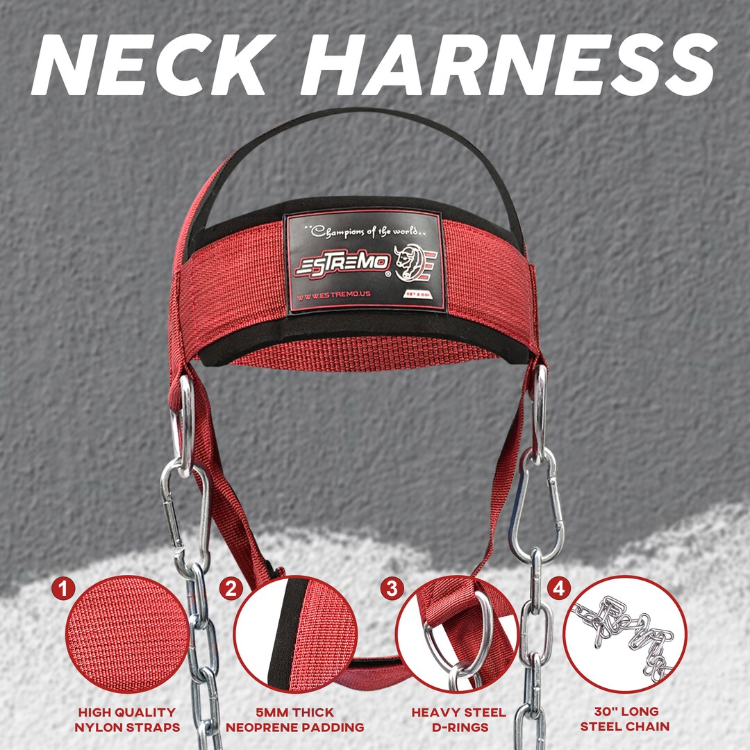 ESTREMO Neck Harness - Neck Support for Neck Resistance Training ...