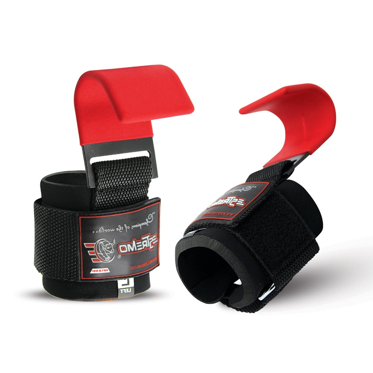 Heavy Duty Hand Grip Hooks - Adjustable Wrist Straps for Weightlifting ...