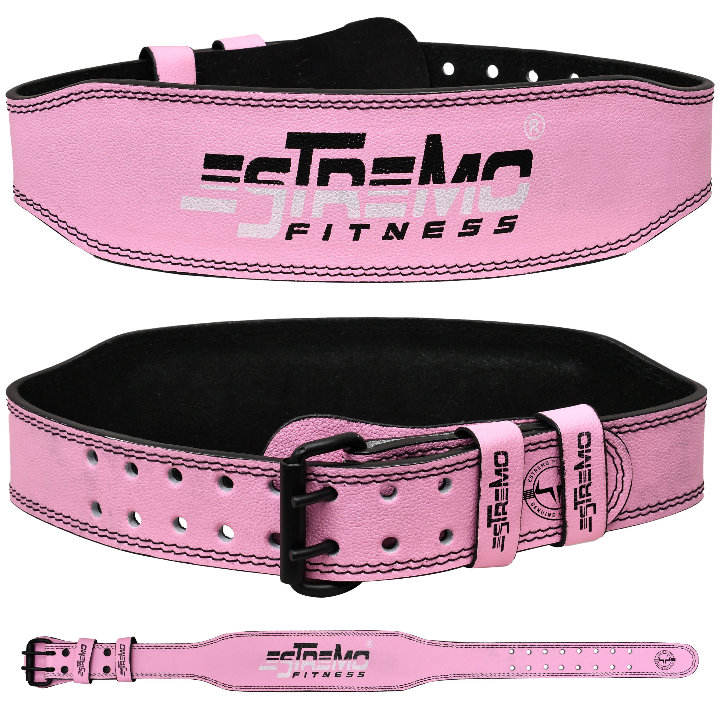 Power Weight Lifting Belts - Genuine Leather Back Support , 4”wide ...