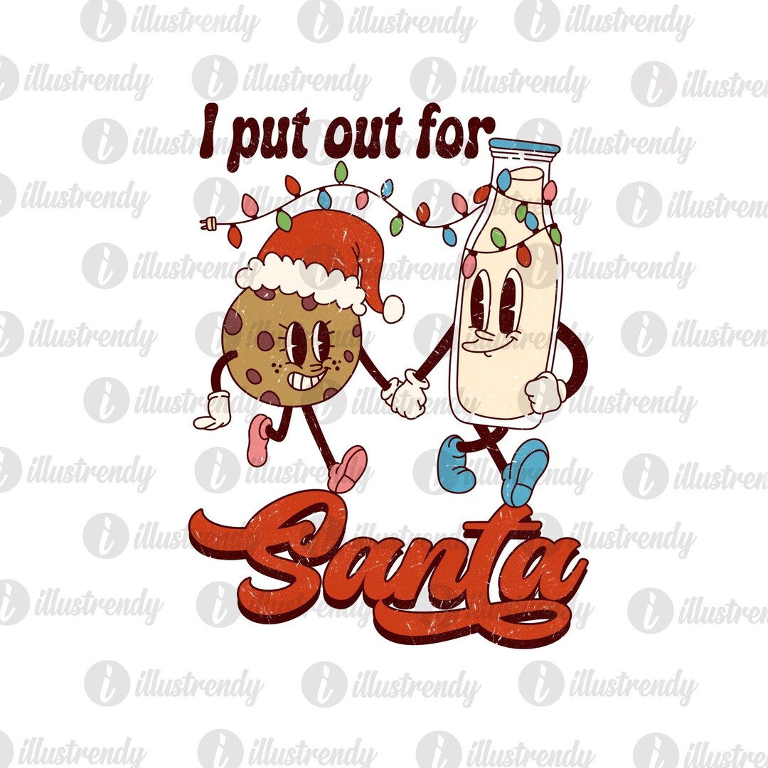 I Put Out for Santa PNG Retro Christmas Sublimation Design - Etsy