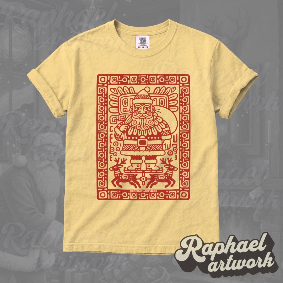 Vintage Santa Claus Mayan Shirt: Retro Aesthetic Christmas Outfit ...