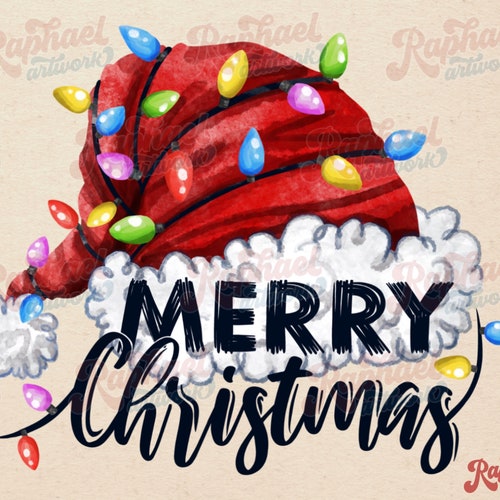 Merry Christmas PNG File Digital Download Sublimation - Etsy