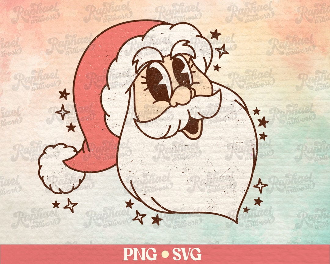 Retro Santa Claus Svg Png Retro Christmas Svg Png Merry - Etsy