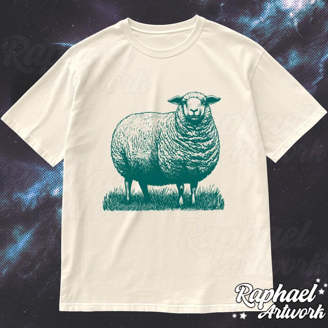 Funny Sheep Vintage Shirt, Silly Lamb Tshirt, Oversized Unhinged 90s ...