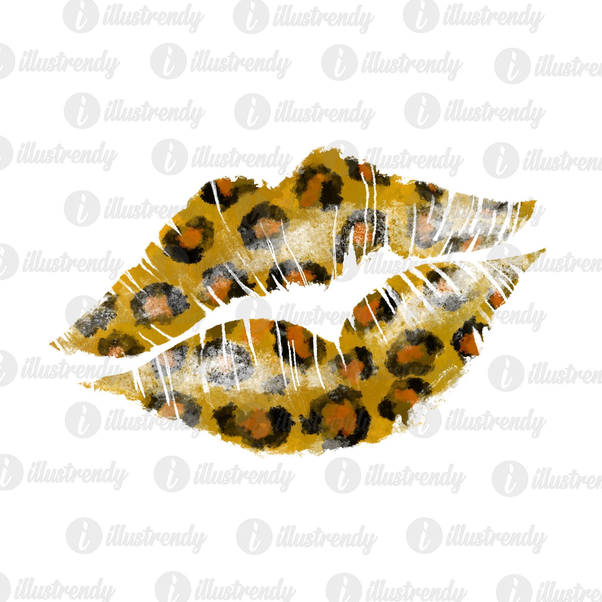 Leopard Sexy Kiss Sublimation Design Cheetah lipstick PNG | Etsy