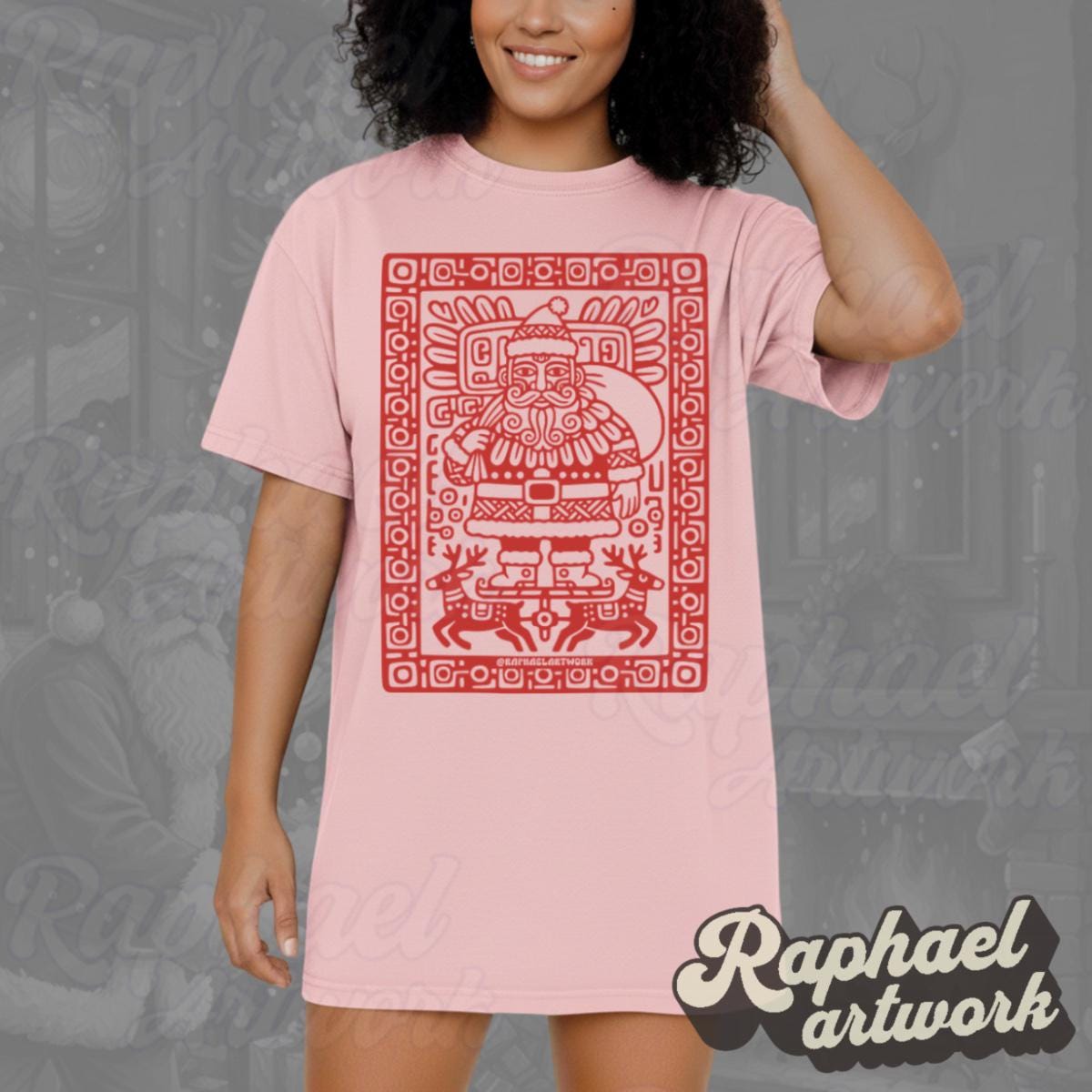 Vintage Santa Claus Mayan Shirt: Retro Aesthetic Christmas Outfit ...