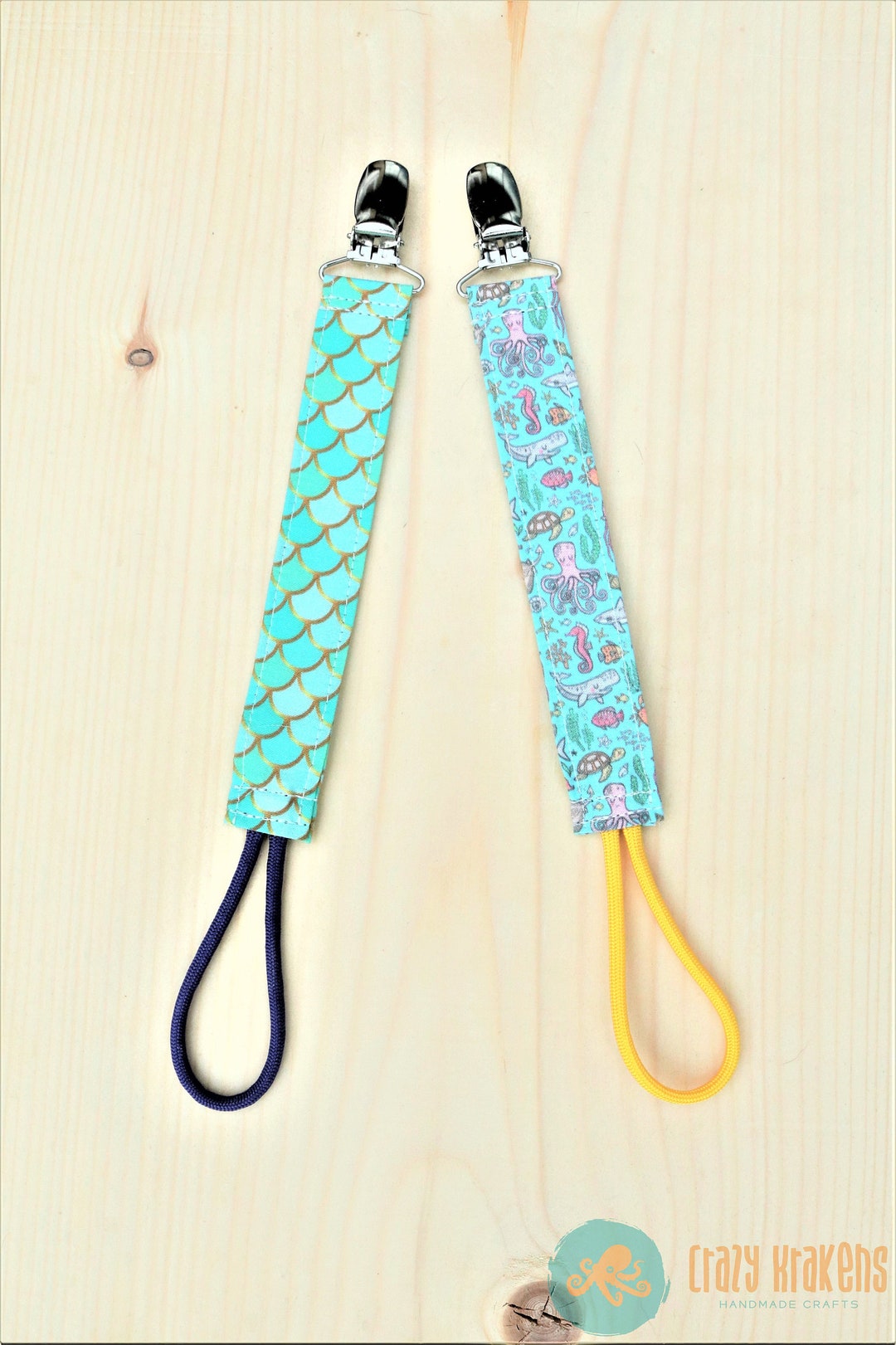 Mermaid Pacifier Clip Sea Creature Pacifier Clip - Etsy