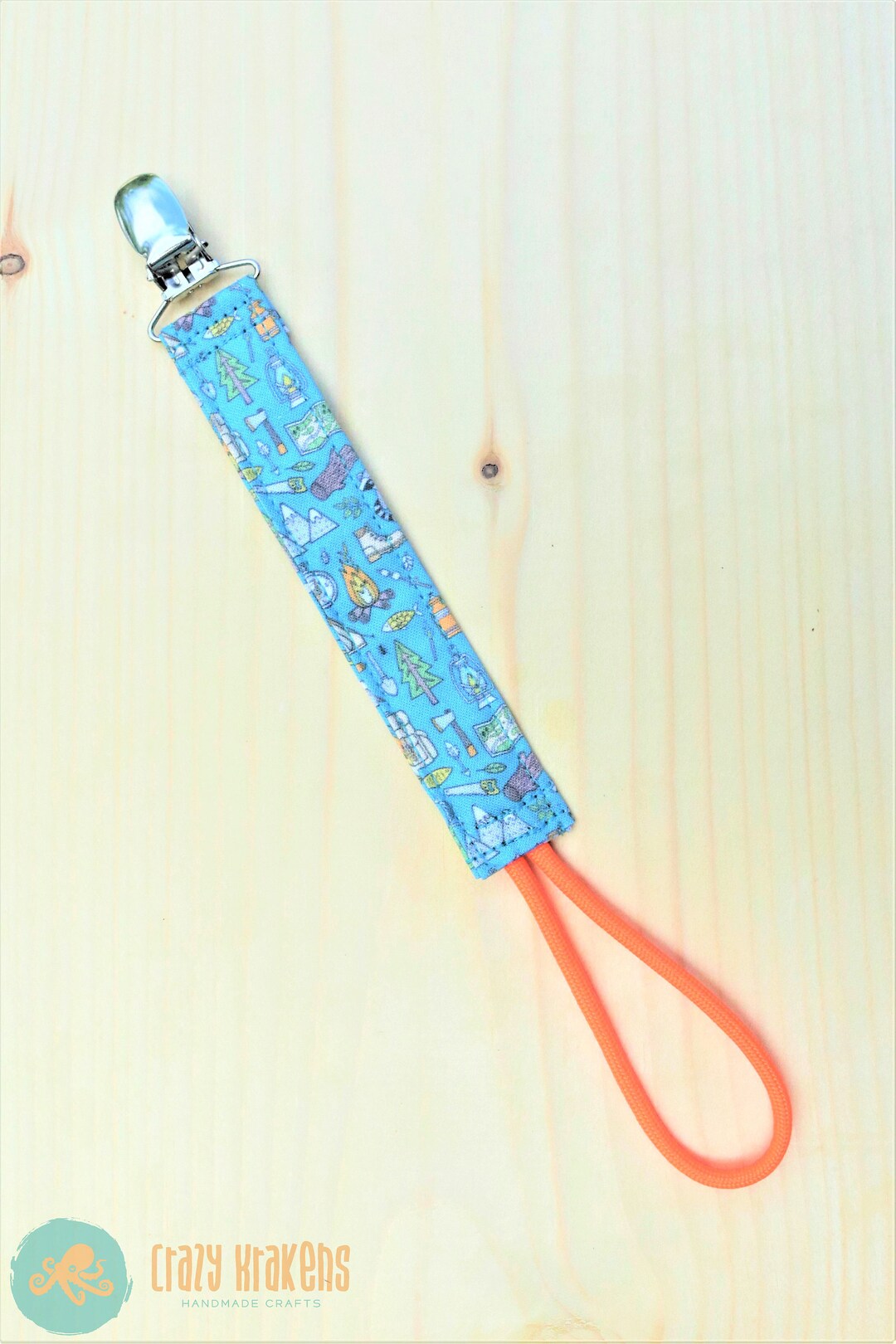 Camping Themed Pacifier Clip - Etsy