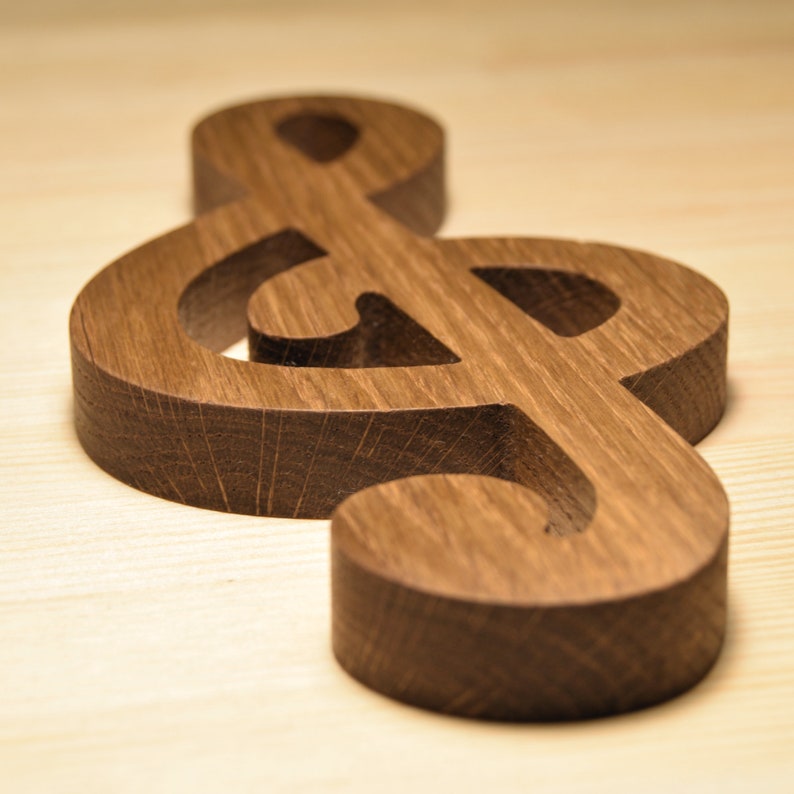 Wooden Treble Clef / Violin Key From Dark Oak - Etsy