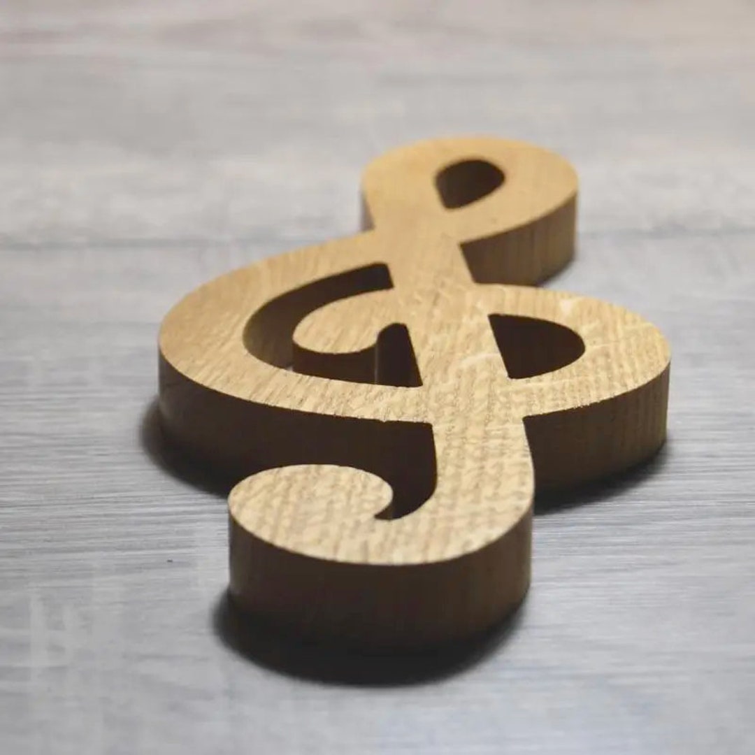 Wooden Treble Clef / Violin Key From Light Oak - Etsy