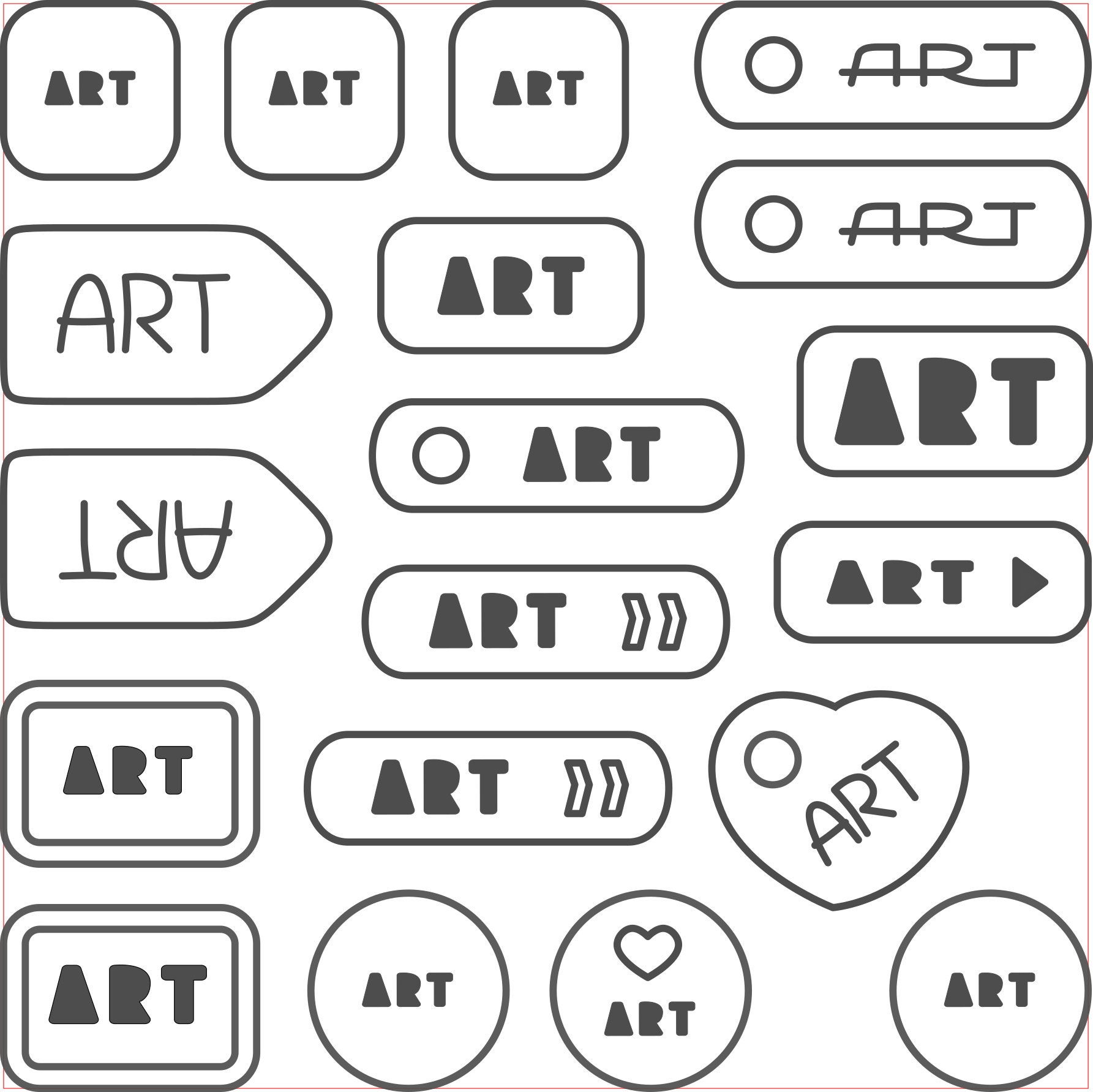 G Code for CNC Cut - Art Units Plywood Clipart - Simple Shapes - Etsy