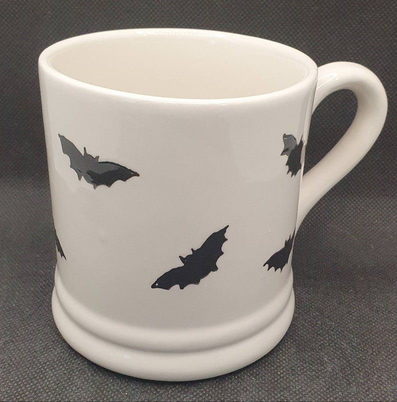 Handpainted - Bat Mug - Halloween Mug - Bats - Fathers Day - Gift for ...