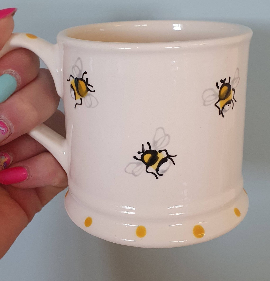 Handpainted Bumble Bee Mug Bee Mug Bees Country - Etsy UK