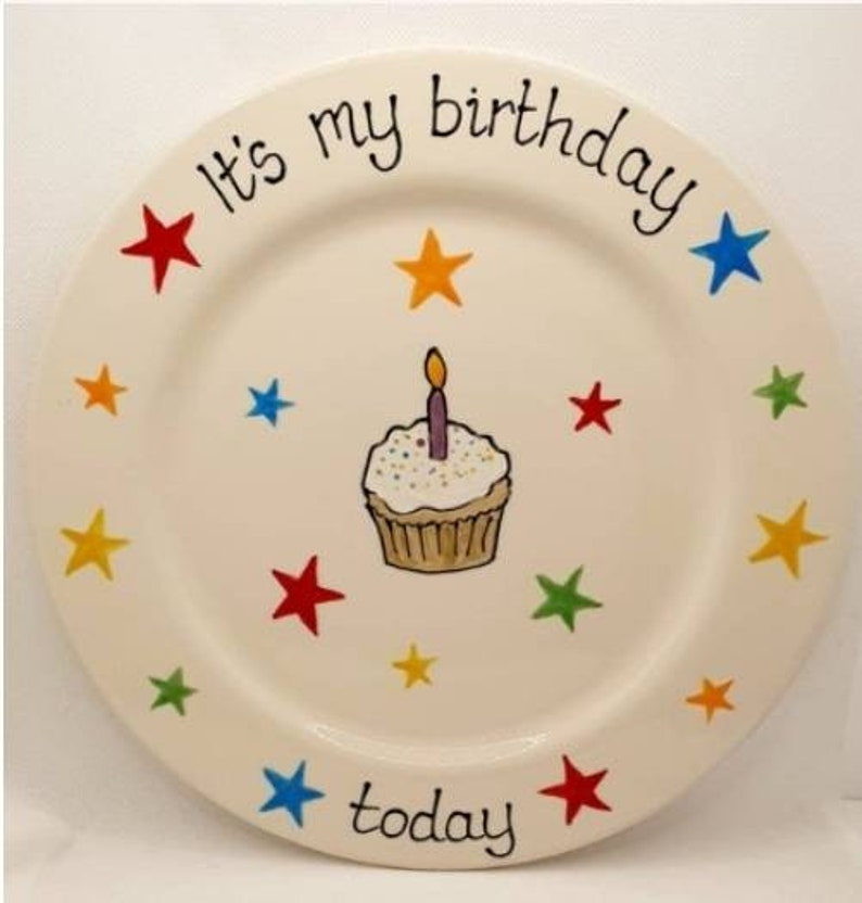 Childrens Dinner Set - Birthday Cake -dinner Set - Plate Set - Birthday ...