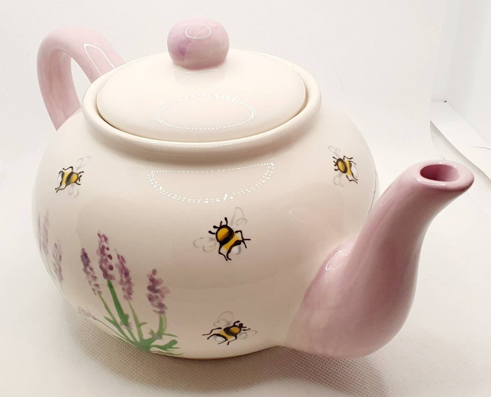Handpainted Teapot Lavender Bees Teapot Personalised - Etsy