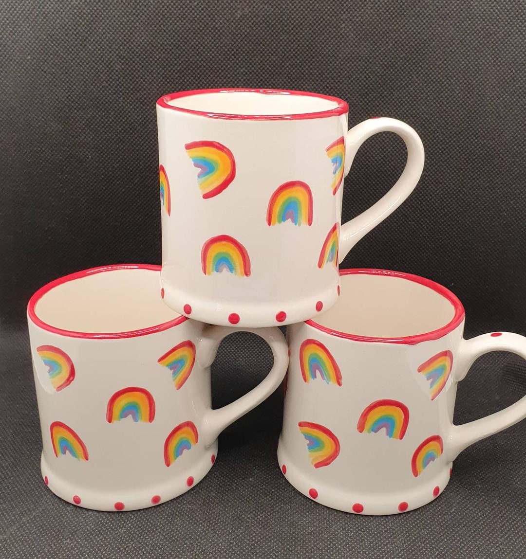 Scattered Rainbows Mug Rainbow Design Mug Thank You Gift NHS Birthday ...