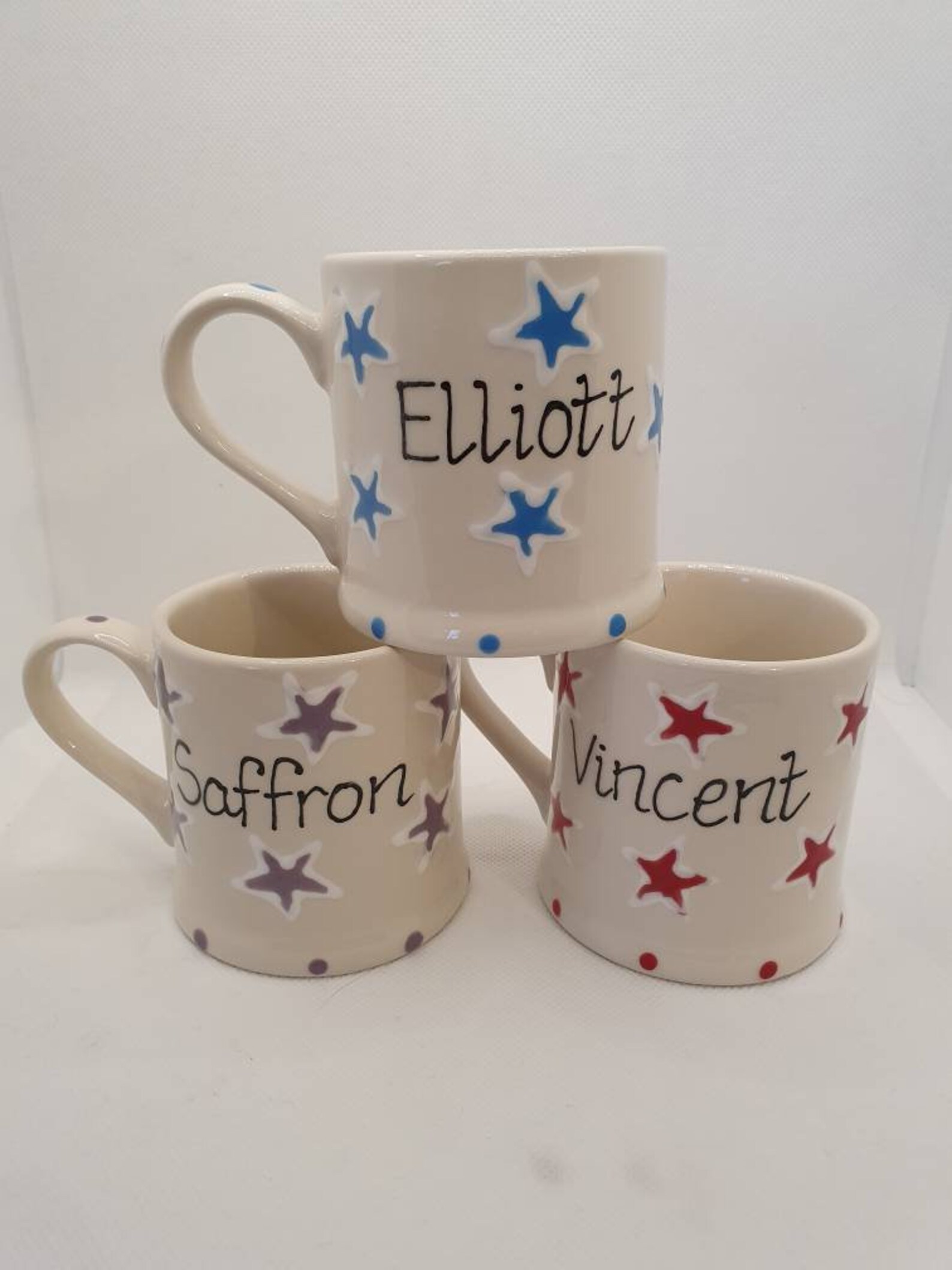 Personalised Star Mug Handpainted Ceramic Birthday Gift - Etsy