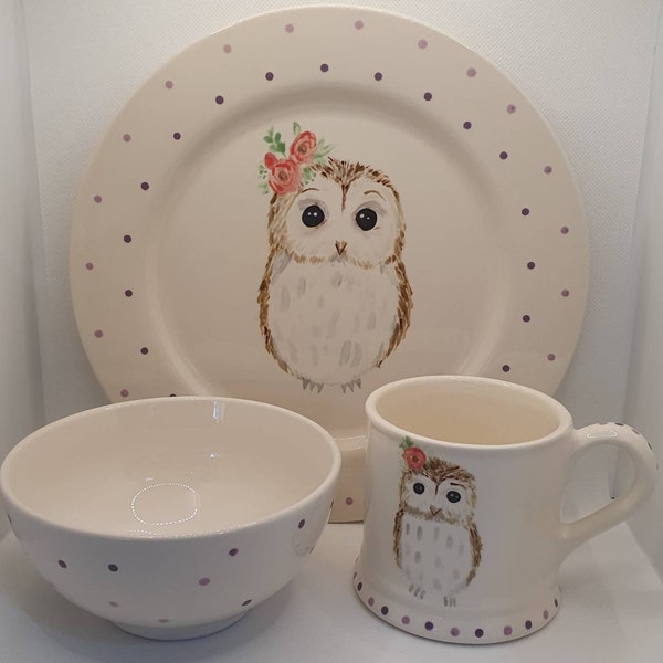 Owl Plate - Etsy UK