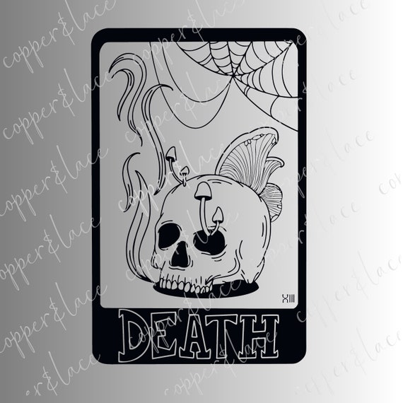 Death Card SVG PNG - Etsy