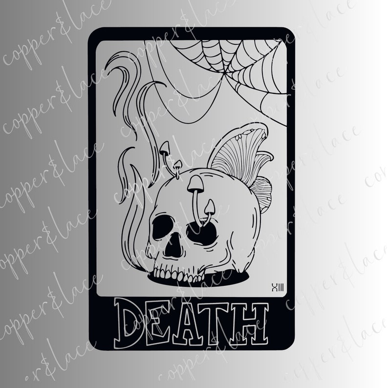 Death Card SVG PNG - Etsy