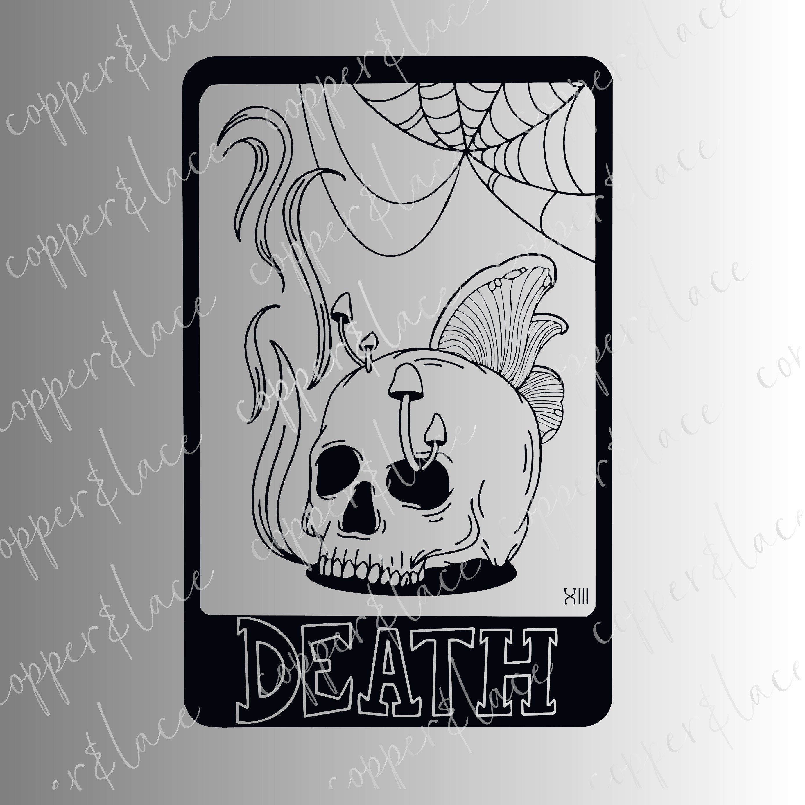 Death Card SVG PNG - Etsy