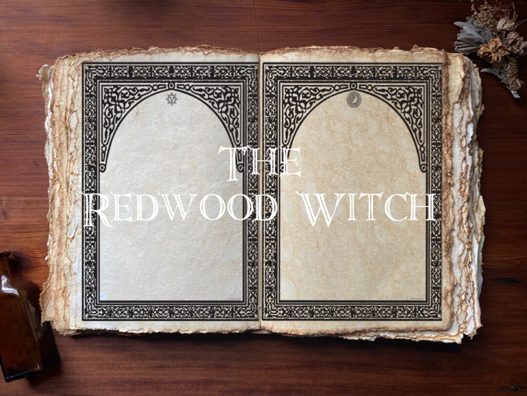 Set of 5 Blank Pages W/ Borders ~ Moon Theme for Book of Shadows ...