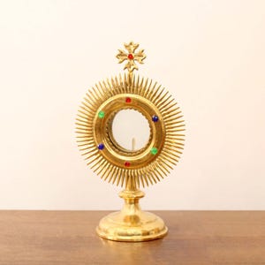 Vintage Monstrance With Luna Antique Christian Home Alatar Chruch ...
