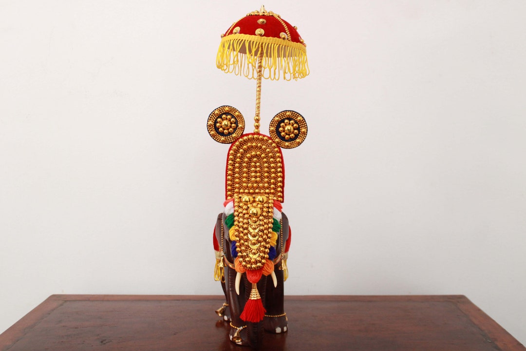 Thrissur Pooram Elephant Statue Vintage / Kerala Home Decor Indian ...
