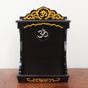 Pooja Mandir Hindu Temple Worship Mandap DIY Wall Mounted Idol Stand ...