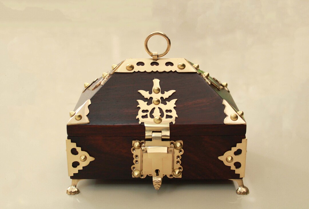 Jewelry Box Wooden Trinket Jewellery Box Ornament Wedding / Anniversary ...