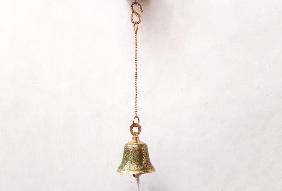 Calling Bell Brass Hanging Bell Vintage / Antique Home Garden Decor ...