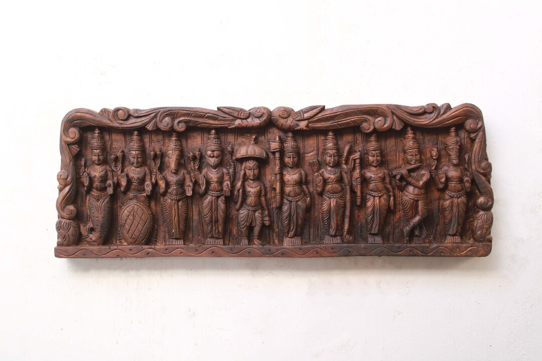 Dashavatara Statue Lord Mahavishnu Ten Avatar Sculpture Vishnu Krishna ...