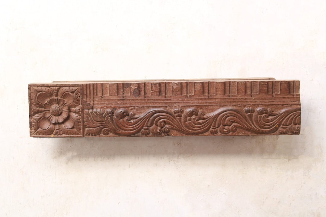 Antique Wall Panel Wooden Lintel Vintage Home / Garden Door/window Top ...