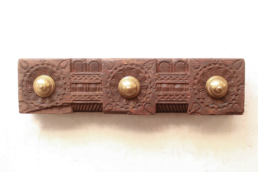 Antique Wall Panel Wooden Lintel Solid Beam Vintage Indian ...