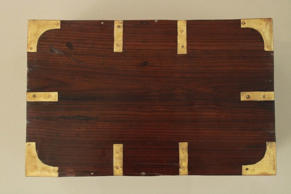 Antique Wooden Box Vintage Rosewood Trunk Trinket Jew… - Gem