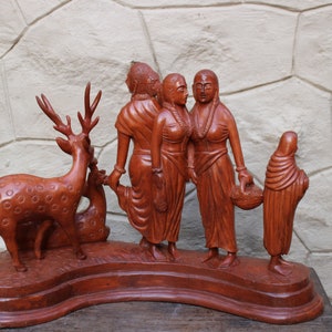 Vintage Home Decor Shakuntala Looking for Dushyanta Statue Raja Ravi ...