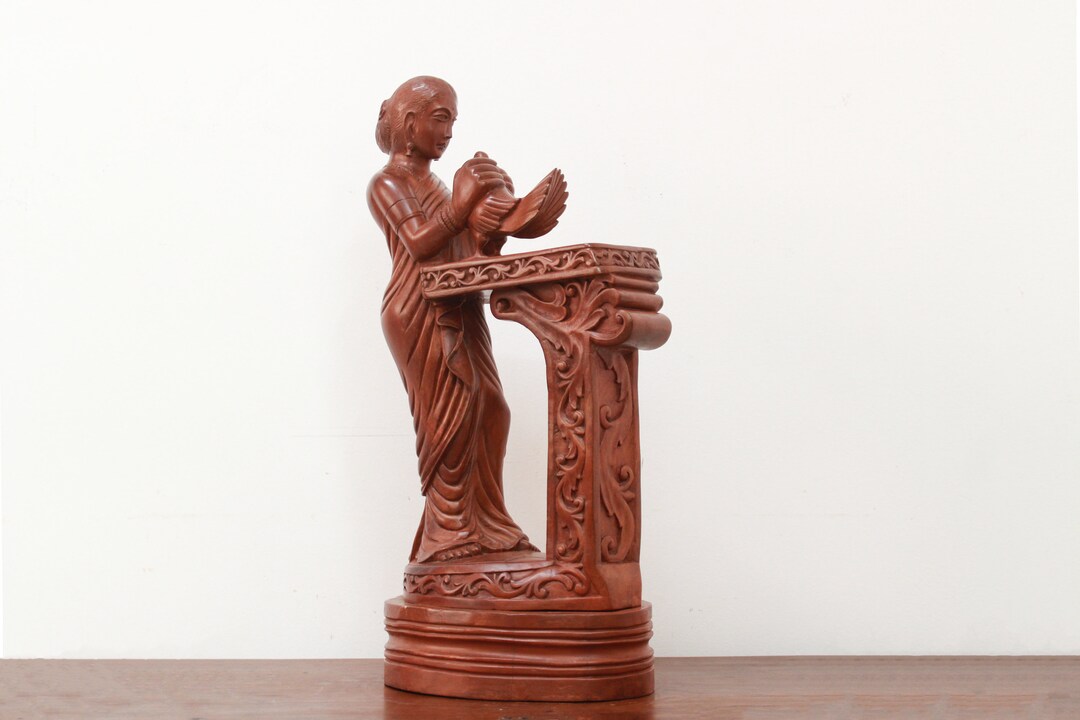 Hamsa Damayanti Statue Raja Ravi Varma Painting Art Sculpture Vintage ...