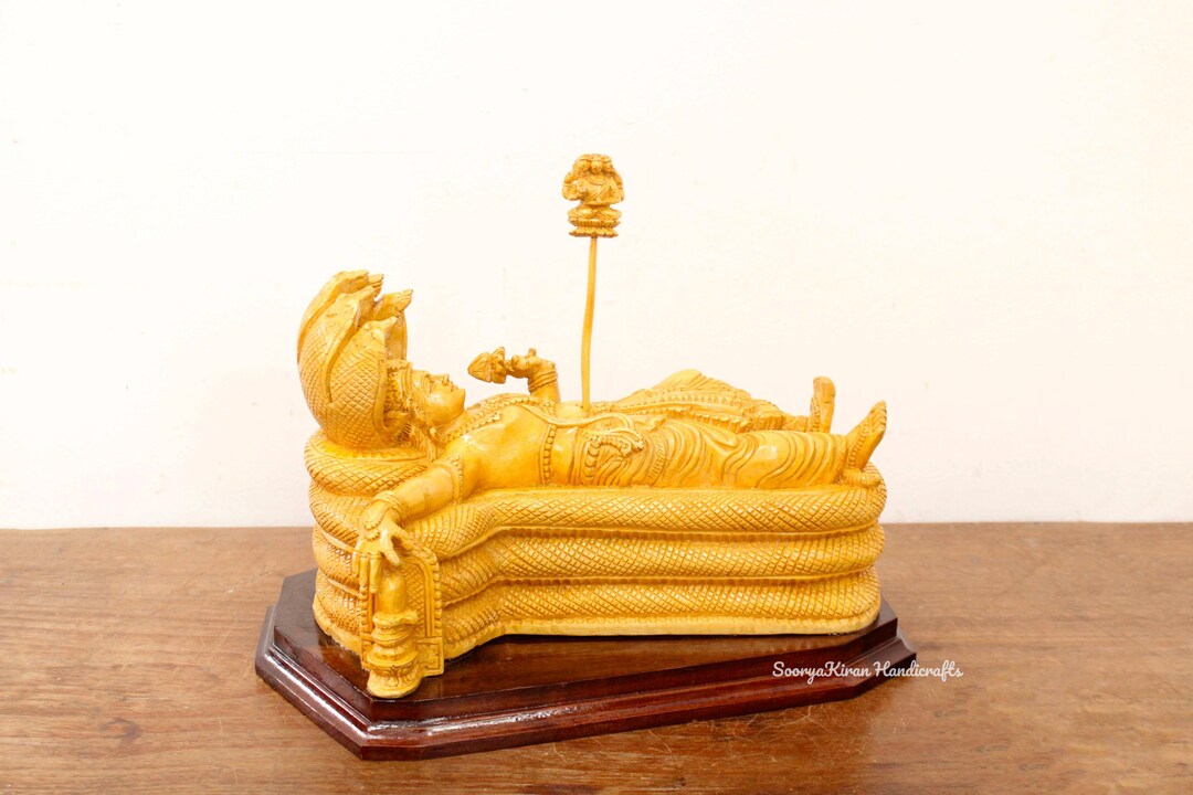 Reclining Vishnu Anathashayana Mahavishnu Sculpture Resting Sleeping ...